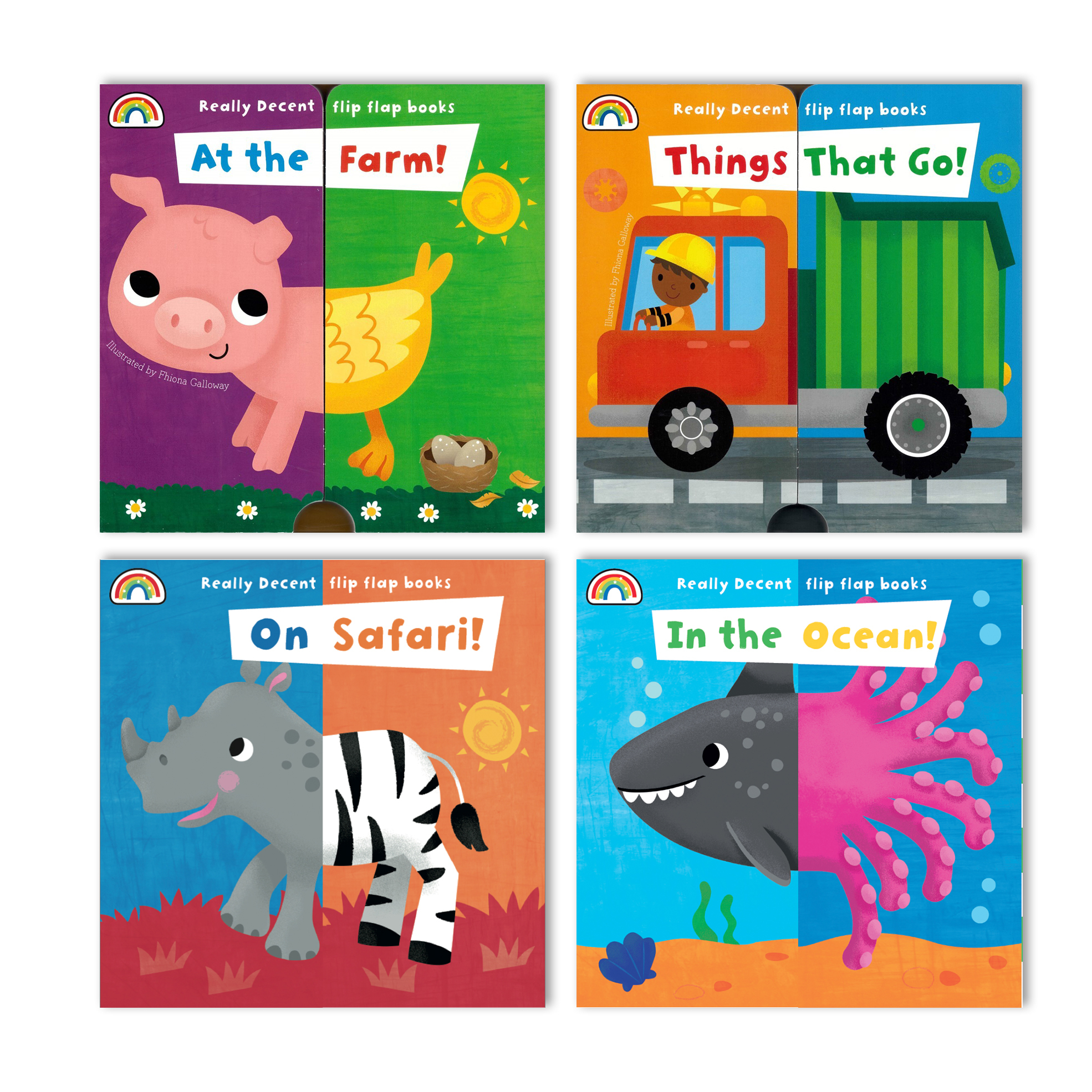 33% off on Set of 4 Flip Flap Educational Book Bundle